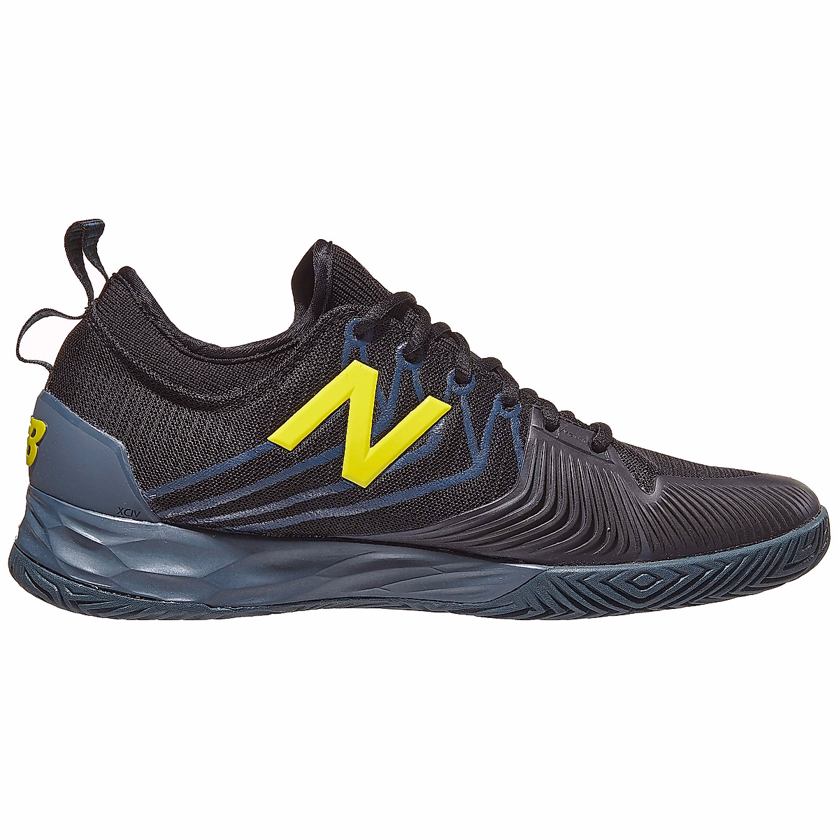 New Balance Men's Fresh Foam Lav V1 Hard Court Tennis Shoe, Black/Iodine Violet, 12