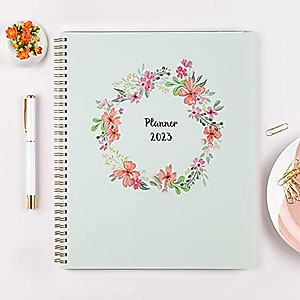 Blue Sky 2023 Weekly and Monthly Planner, January - December, 8.5" x 11", Frosted Cover, Wirebound, Laurel (142094)