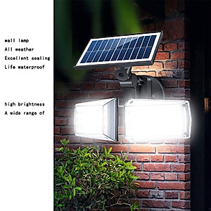 ZHUANYIYI Outdoor Solar Wall Light, Human Body Induction Courtyard Waterproof Lighting, All-Weather Home Garden Pavement Landscape Spotlight