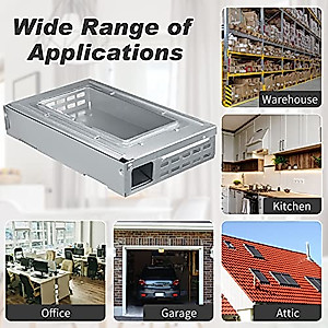 4 Pack Multi Catch Mouse Trap Clear Top Humanized Mouse Trap Rodent Mouse Trap for Indoor Outdoor Rat Control Pet and Kids Security (Silver)