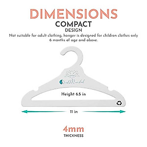 Baby Hangers,20 Pack Kids White Hangers for Closet Recycled Cardboard Toddler Hangers Infant Clothes Hangers