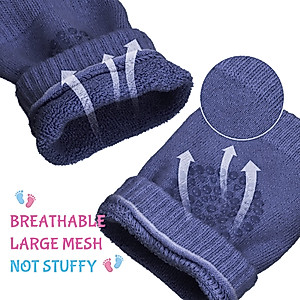 Haysandy 4 Pairs Baby Knee for Crawling Anti Slip Baby Crawling Pad Elastic Knee Sleeve Leg Toddler Warmer(Dark Color)