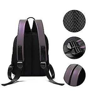 Luminous Geometric Purses and Handbags Women Tote Bag Holographich Flash Reflactive Crossbody Bag Backpacks (Luminous Backpack B)