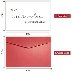 Bablira To My Sister In Law On my Wedding Day Card, Sister In Law Wedding Card, Thank You Card