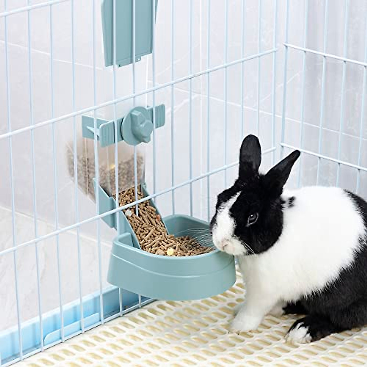 RUBYHOME Pets Food Hanging Bowl for Crates & Cages Hanging Pet Cage Feeder for Small Animals Cats Puppies Ferrets Rabbit Automatic Feeder