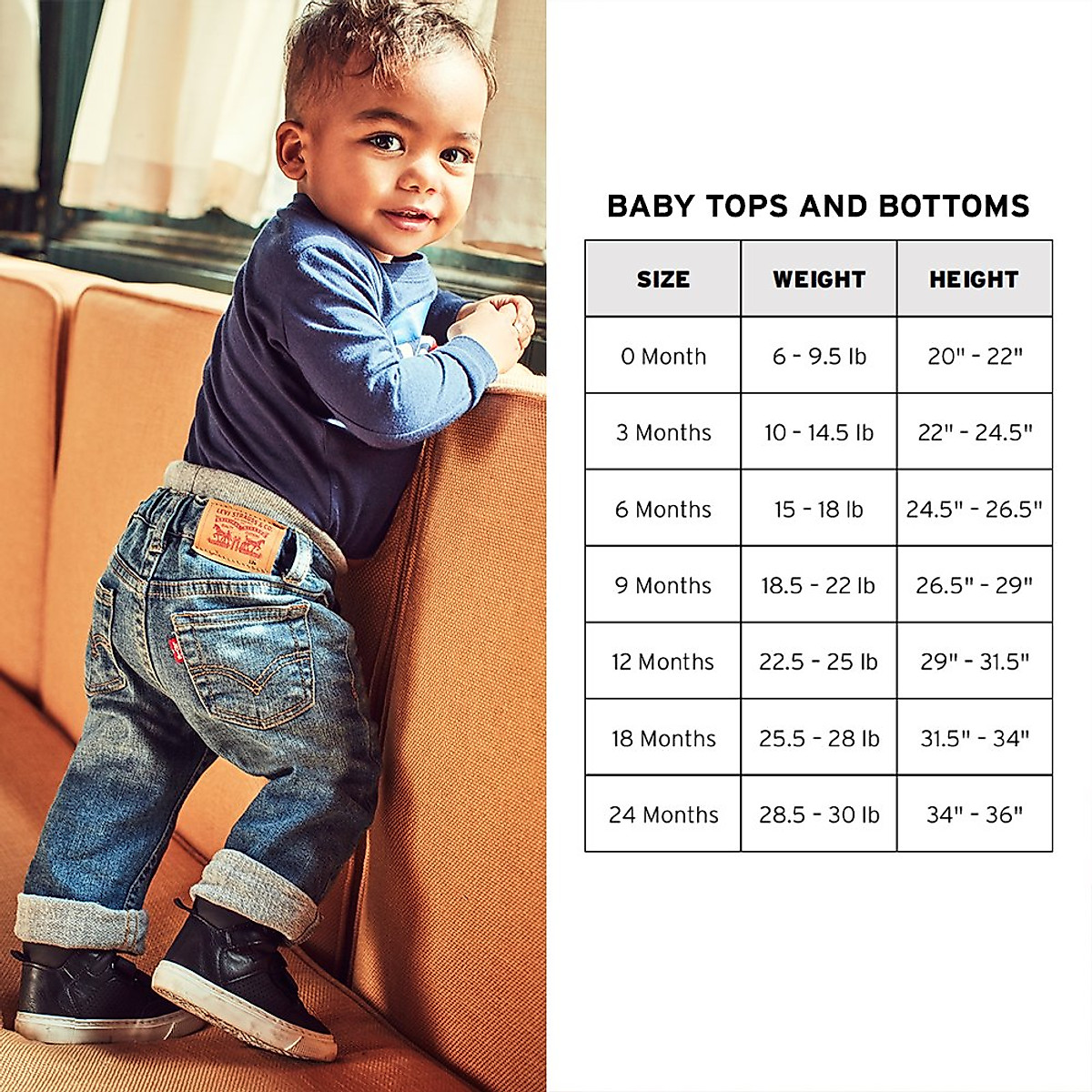 Levi's Baby Boys Straight Fit Jeans, Vintage Sky, 18M
