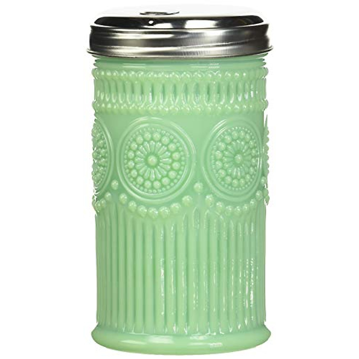 Tablecraft Sugar Shaker with Stainless Steel Top, 3.0625" x 5.75", Green