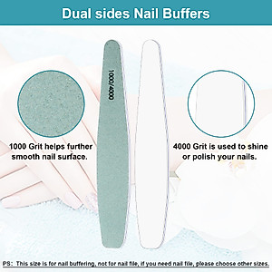 Diesisa 15pcs 1000/4000 Grit Nail Files for Natural Nails, Emery Boards for Natural Files, Double-Sided Nail Buffering Manicure Pedicure Nail Supplies Tools for Toenail Fingernail for Home & Salon