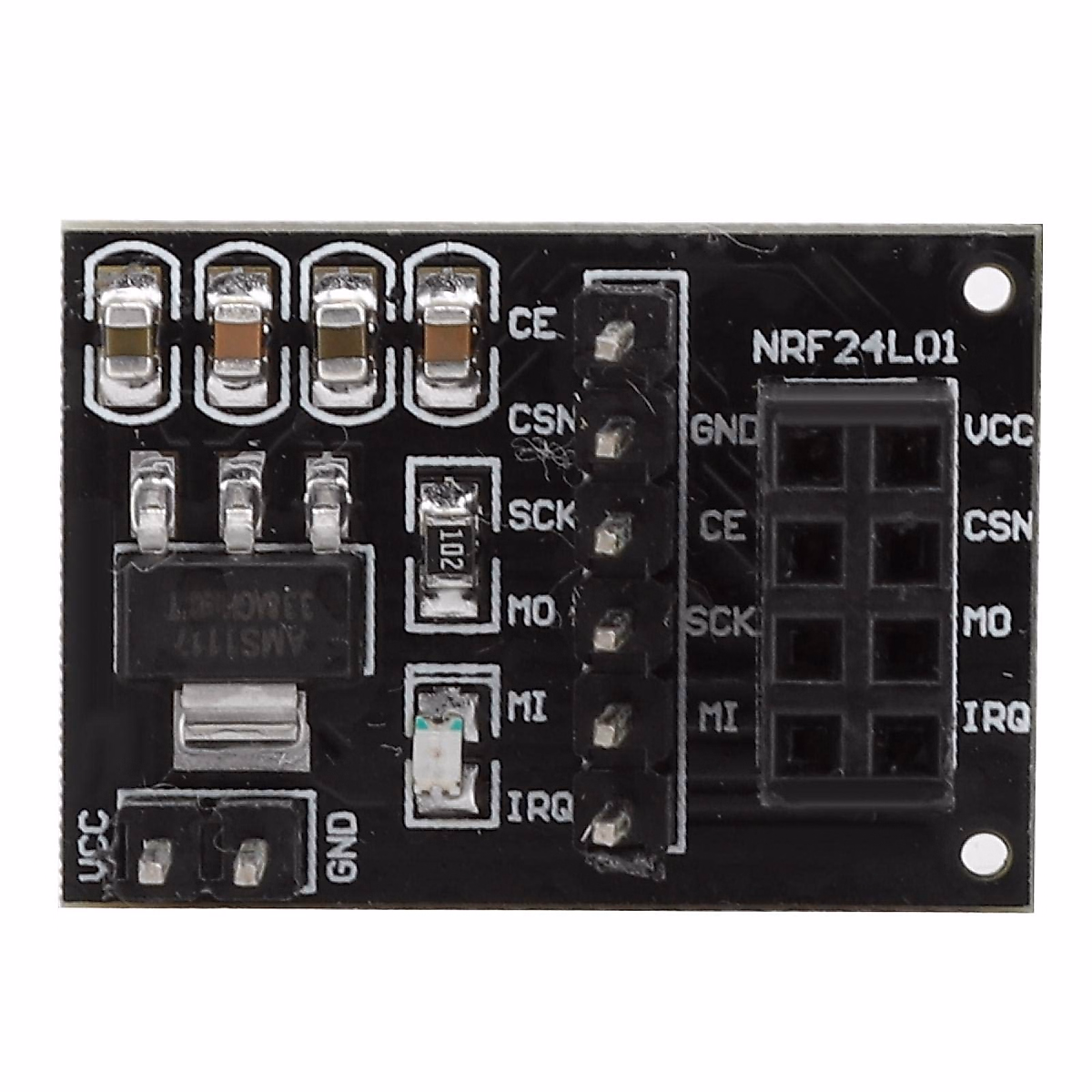 10PCS Black Socket Adapter Board,3.3V NRF24L01+ Module Pinboard Socket Adapter Module Board