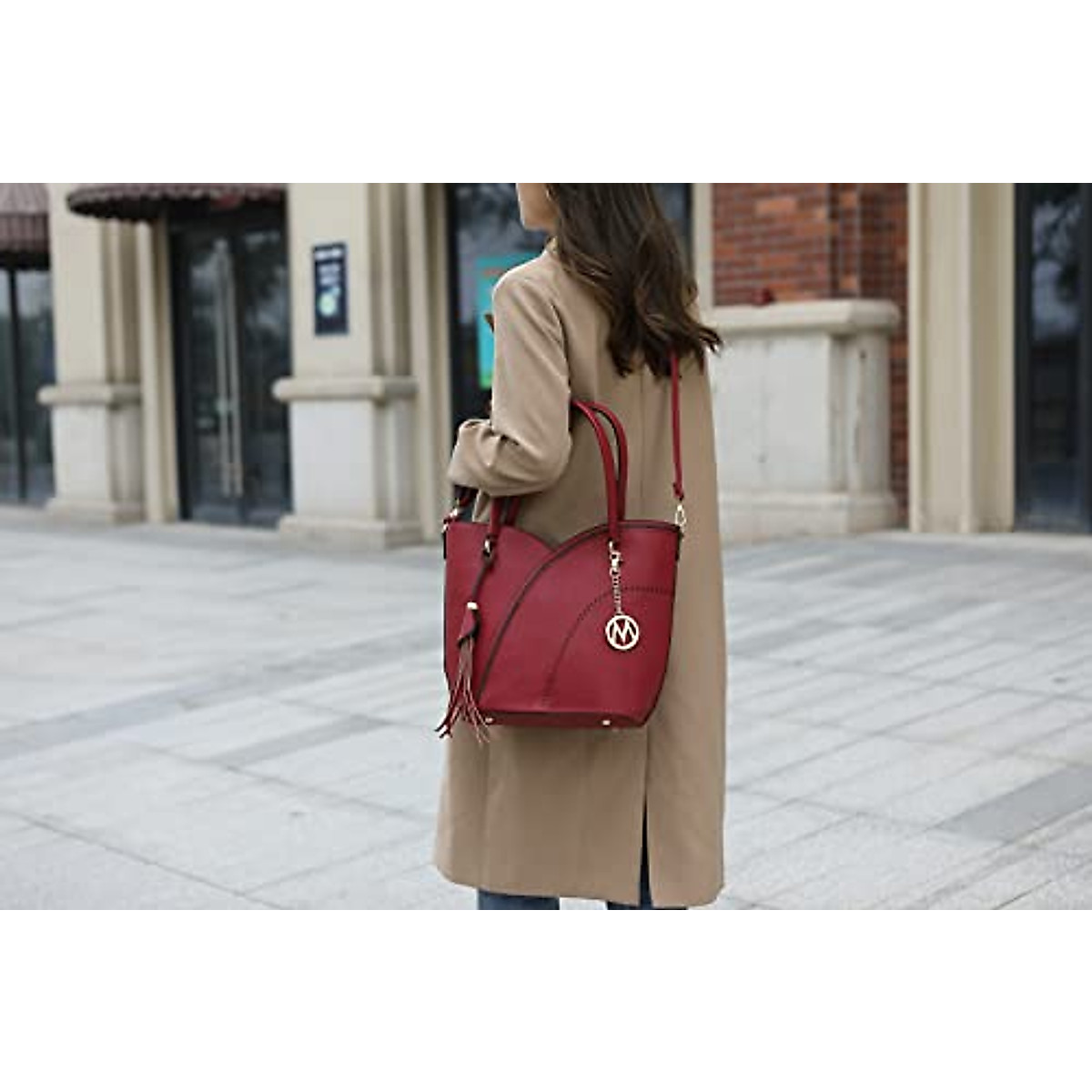 MKF Collection Tote Bag for Women,Vegan Leather Set Handbag Wallet Purse, Top-Handle Tote