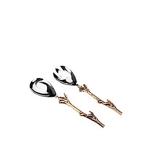 Leaf Design 2 Tone Salad Set