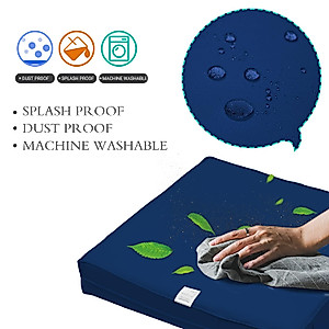 ClawsCover 14 Pack Outdoor Patio Seat and Back Cushion Replacement Covers Fit for 7Pieces 6-Seater Wicker Rattan Furniture Set Sectional Sofa Chair Couch,Aegean Blue-Include Covers Only (Large)