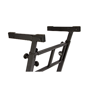 OnStage KS7350 Pro Heavy-Duty Folding-Z Keyboard Stand, Black