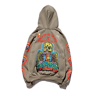 BXCNCKD Gothic Hoodie Harajuku Printed Sweatshirt Men's and Women's Hip Hop Hoodies (Style 3,XXL,XX-Large)