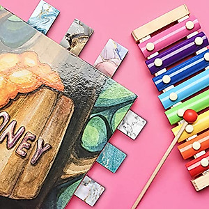 WAVEYU Magnetic Bookmarks for Women Men Magnet Page Markers Assorted Book Markers for Book Lovers Students Teachers Adults Kids for School Home Office Reading Stationery,10 Marble Designs