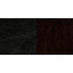 Flash Furniture HERCULES Series Vertical Slat Back Walnut Wood Restaurant Chair - Black Vinyl Seat