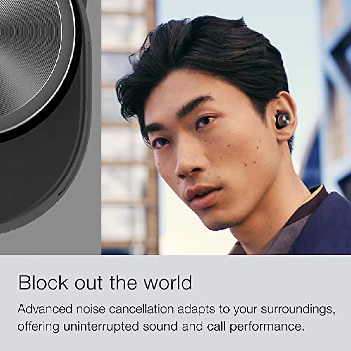 Bowers & Wilkins Pi7 S2 In-Ear True Wireless Earphones, Dual Hybrid Drivers, Qualcomm aptX Technology, Active Noise Cancellation, Works with Bowers and Wilkins App, Satin Black (2023 Model)