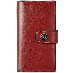 BOSTANTEN Womens Leather Wallets Bundle Genuine Leather Backpack