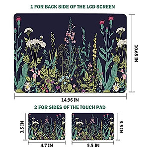 AIMSA Laptop Skin Sticker Decal, 12 13 13.3 14 15 15.4 15.6 inch Laptop Art Decal Protector Notebook Netbook PC 15.6" Universal Vinyl Cover, Flowers Plants
