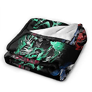 My Hero Academia Collage Anime Plush Flannel Fuzzy Blanket， Throw Blankets for Couch & Bed,Super Soft Warm Blankets for Winter Micro Fleece, Lightweight Cozy Plush Microfiber .80"x60"