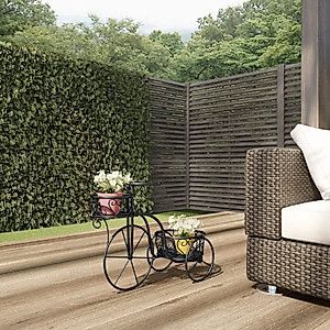 Pure Garden HW1500188 Tricycle Plant Stand Â– 2-Tiered Indoor or Outdoor Decorative Vintage-Look Metal Display for Patio, Deck, Home or Lawn, Matte Black