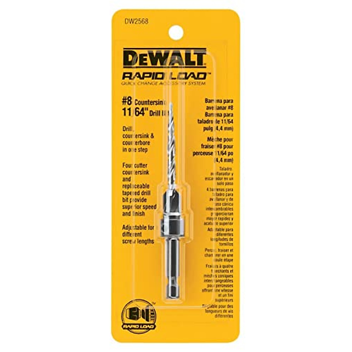 DEWALT DW2568 #8 Countersink with 11/64-Inch Drill Bit