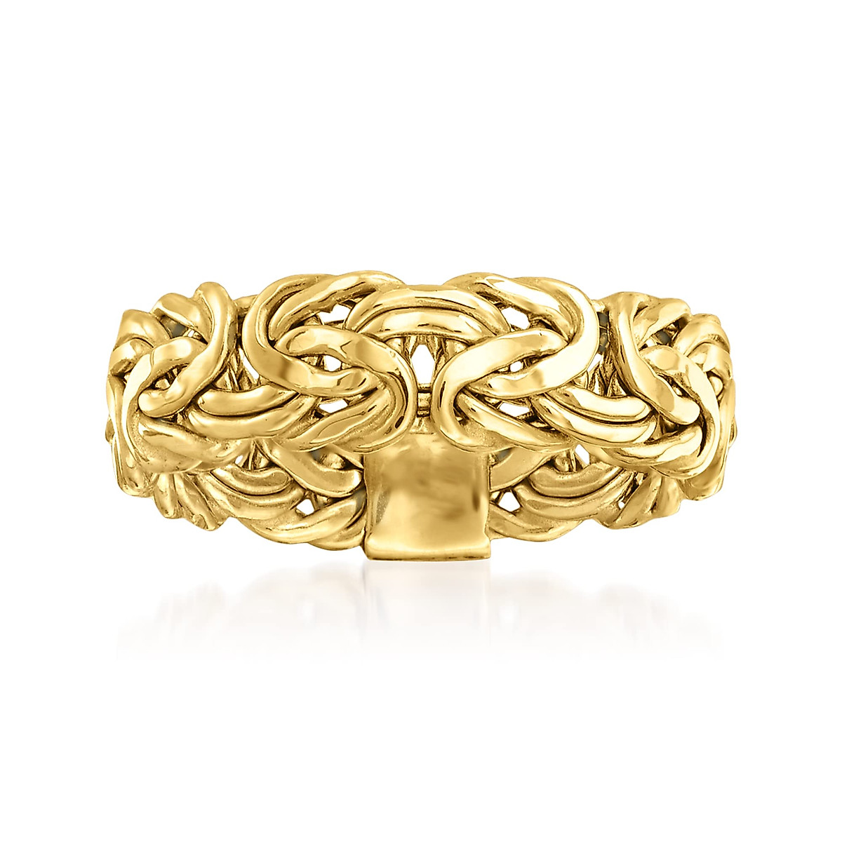 Ross-Simons 14kt Yellow Gold Byzantine Ring. Size 5