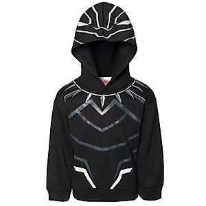 Marvel Avengers Black Panther Little Boys Fleece Athletic Pullover Hoodie and Pants Outfit Set 7-8