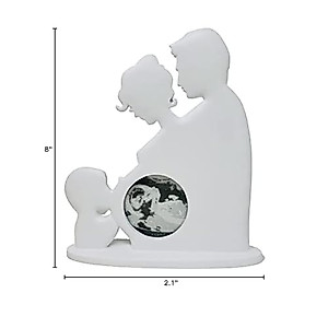 3MAZINGS Ultrasound Picture Frame Gender Reveal New Parents Pregnant Mom Pregnancy Love Gifts Baby First Sonogram Frames (Ultrasound Picture Frame - Family of 4)