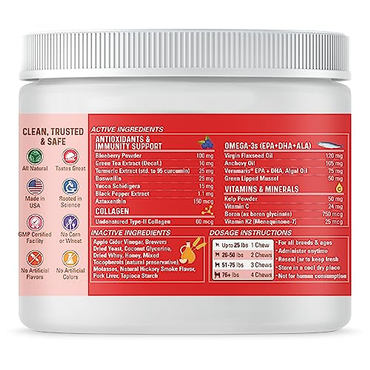 Bernie's Marvelous Mobility - Daily Dog Hip and Joint Supplement - Maintains Overall Well Being & Promotes a Healthy Immune System (90 Count)