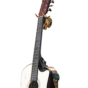 Hidear Guitar Holder Wall Hanger Bull Art Guitar Ukulele Hook Guitar Hanger Wall Hook Holder Stand for Bass Electric Acoustic Guitar Ukulele