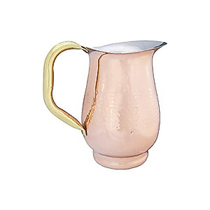Creative Co-Op 42 oz. Hammered Stainless Steel Pitcher, Copper