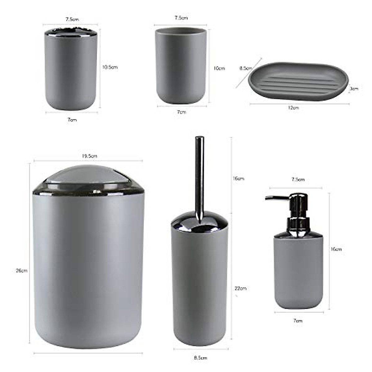 IMAVO Bathroom Accessories Set 6-Piece & Mason Jar Bathroom Accessories Set 4-Piece,Bathroom Accessory Set Complete,Farmhouse Decor Bathroom Set