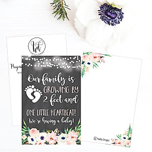 25 Pregnancy Announcement Card Set, We're Expecting Baby Surprise Having Birth Reveal Only Best Friends Get Promoted To Auntie Aunt Uncle Grandpa Grandma Grandparent Sister Brother Family Dad Mom