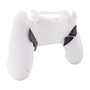 eXtremeRate White Dawn Programable Remap Kit for PS4 Controller with Upgrade Board & Redesigned Back Shell & 4 Back Buttons - Compatible with JDM-040/050/055 - Controller NOT Included