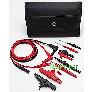 TestHelper TH-6-KIT Automotive Test Lead Kit, Test Probes,Flexible Silicon Back Probe pins,Shielded Alligator Clips and Large Crocodile Clips,Multimeter Clamp Meter