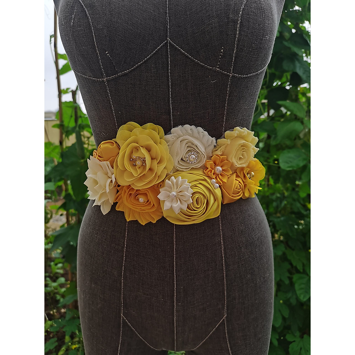 HOSINSECT New Maternity Pregnancy sash for Mom to be Baby Shower sash (Yellow)