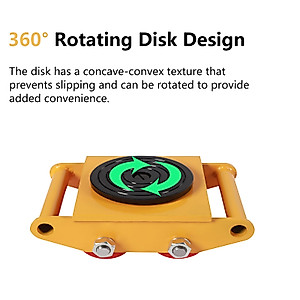 pijopang 4PCS Machine Skates, Heavy Duty Machinery Skates Dolly Machinery Moving Skate Machine Dolly Skate Machinery Mover Skate for Industrial Moving Equipment