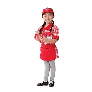 Melissa & Doug unisex-children Server Role Play Costume Dress-Up Set With Realistic Accessories