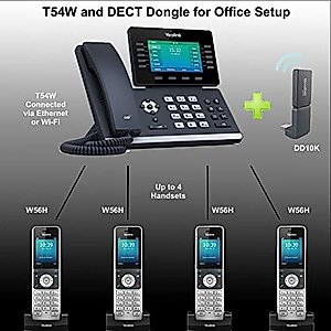 Yealink SIP-T54W IP Touch Screen SIP Phone - Global Teck Bundle with Power Supply and Global Teck Microfiber Cloth (Yealink T54W SIP Phone - Basic Bundle)