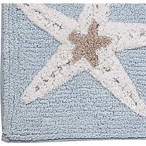 Avanti Linens - Bath Mat, Cotton Bath Rug, Guest Bathroom Essentials, Seashell Inspired Home Decor (Sequin Shells Collection, 20" x 30")