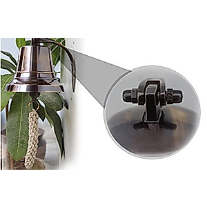 5" Solid Brass Bell Quality Marine Wall Mounted Ship Bronze Finished Hanging Bell Perfect for Dinner, Indoor, Outdoor, School, Bar, Reception, Last Order & Church by The Metal Magician