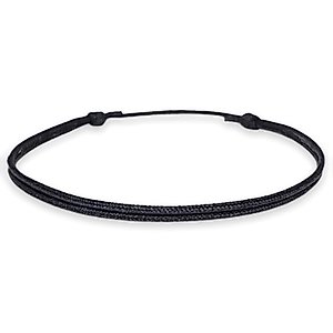 Adjustable Cord Bracelet- Colorful Unisex Adult Waterproof Nylon String Bracelets & Boho Surfer Anklet for Men & Women - Black