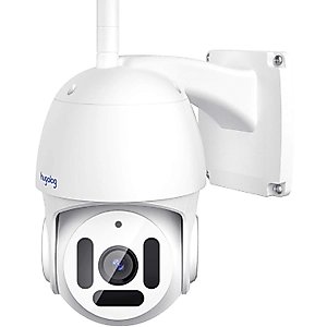 Hugolog PT Security Cameras, WiFi Cameras for Home Security 1080P HD, Outdoor Camera Waterproof,Motion Detection,2-Way Audio,Infrared Night Vision,USA Cloud Server/SD Card Slot, Compatible with Alexa