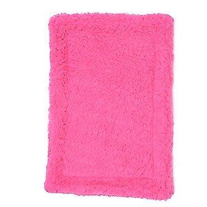 NC Hamster, Chinchilla, Rabbit Warm pad, Lamb Wool, Thickened pet nest pad, Hamster Sleeping pad, Hamster cage Placement pad Bright red