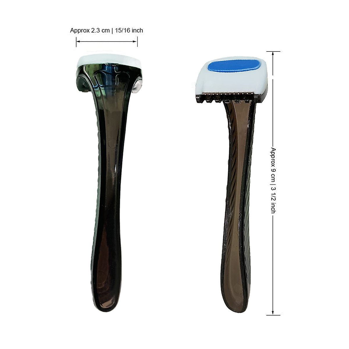 6pcs Bikini Razors Disposable Beauty Line Razors Shaver Pubic Hair Removal Body Hair Trimmer Women/Men (Black)