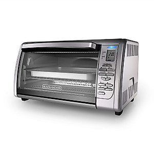 BLACK+DECKER 02648008504 Countertop Convection Toaster Oven, Silver, CTO6335S