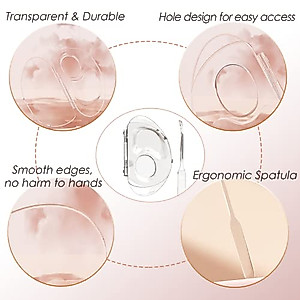 Banugo Makeup Mixing Palette, Acrylic Palette and Spatula, Upgraded Foundation Palette, Foundation Mixing Tray for Makeup Artist and Beginner