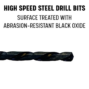 Drill America - DWDLH1/16P12 1/16" High Speed Steel Left Hand Drill Bit (Pack of 12), DWDLH Series