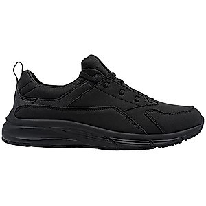 LARNMERN Non Slip Work Shoes for Men Fashion Walking Sneakers Kitchen Chef Shoe Waterproof Food Service Restaurant Slip Resistant Comfortable Leather Casual Athletic Tennis Shoes/10.5/Black